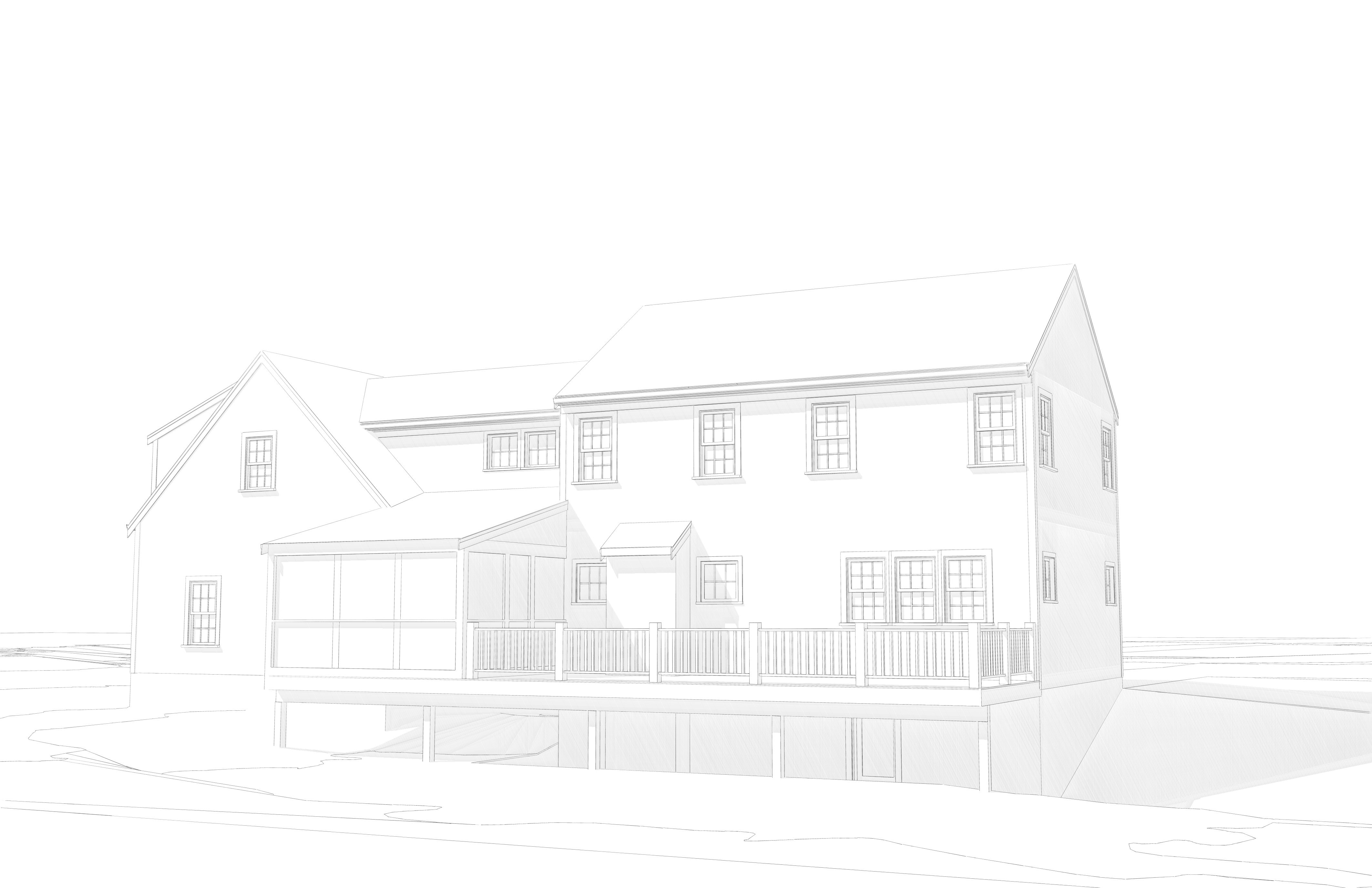 Cape Cod Ln. Addition – Fine Line Design – Cape Cod Architecture